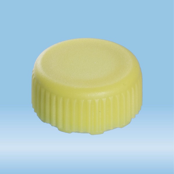 Screw cap, yellow, sterile, suitable for screw cap micro tubes | Caps ...