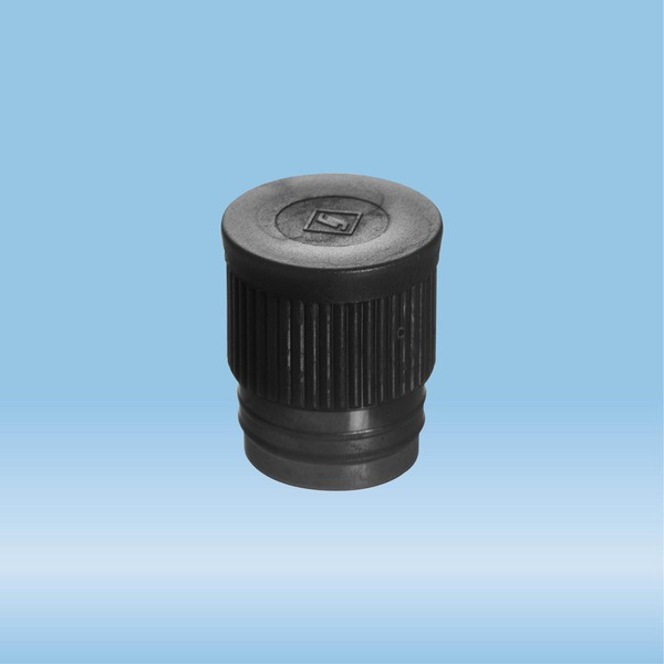 Push cap, black, suitable for tubes Ø 16-17 mm | Caps | Reagent and ...