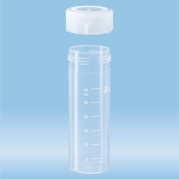 Screw cap tube, 30 ml, (LxØ): 84 x 30 mm, PP, with print | Tubes ...
