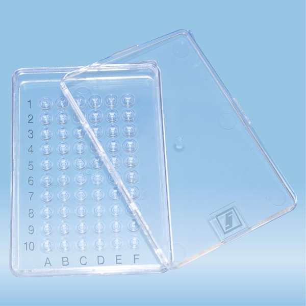 Micro test plate, Terasaki, 60 well, slip-on lid, base shape: conical ...