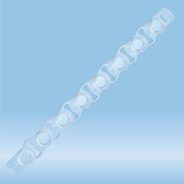 PCR strip of lids, PCR Performance Tested, PP, highly transparent, flat ...