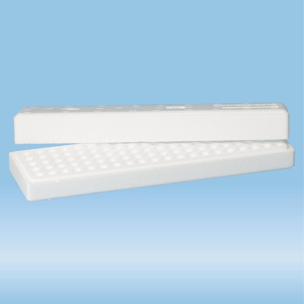 Rack, styrofoam, format: 20 x 5, suitable for tubes Ø 10.8 mm | Racks ...