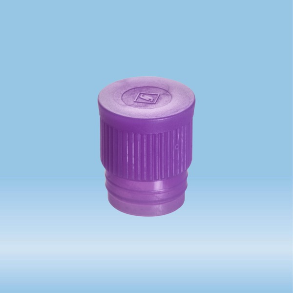 Push cap, violet, suitable for tubes Ø 16-17 mm | Caps | Reagent and ...