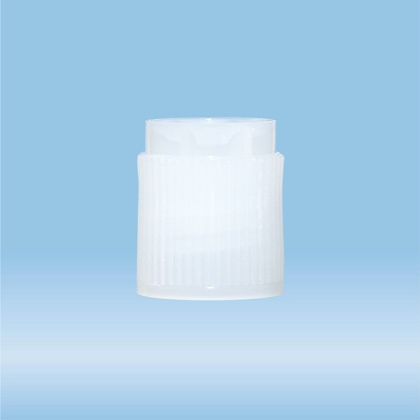 Screw cap, HD-PE, natural, for tubes 75 x 13 mm | Accessories | Venous ...