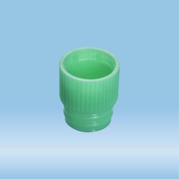 Push cap, green, suitable for tubes Ø 13 mm | Caps | Reagent and ...