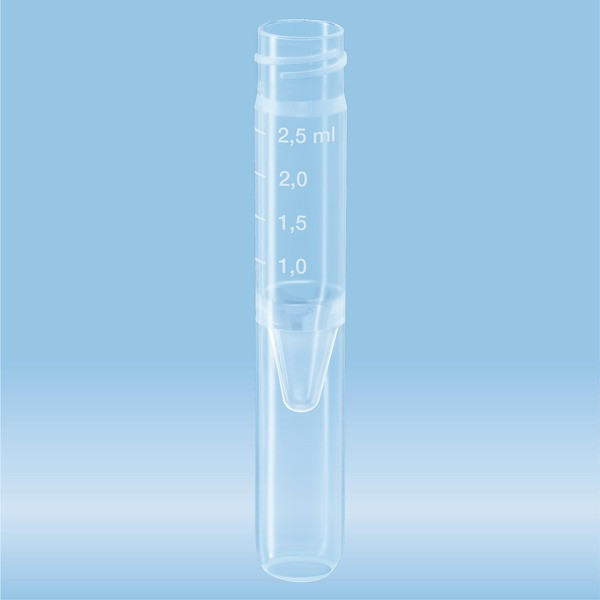 Screw cap tube, 2.5 ml, (LxØ): 75 x 13 mm, conical false bottom ...
