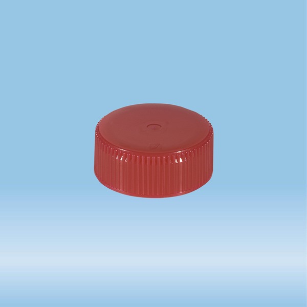 Screw cap, red, suitable for tubes Ø 28 mm | Caps | Reagent and ...