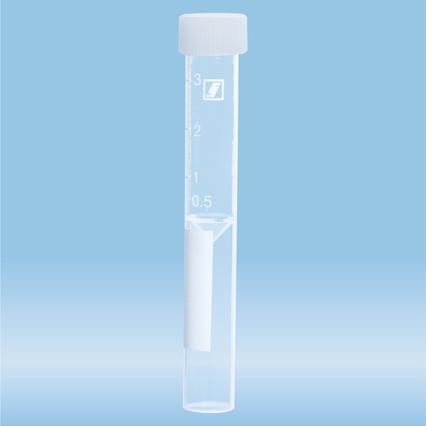 Screw cap tube, 3.5 ml, (LxØ): 92 x 13 mm, conical false bottom, flat ...