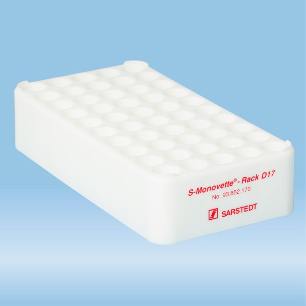 Block Rack D17, Ø opening: 17 mm, 5 x 10, creamy white | Block racks ...
