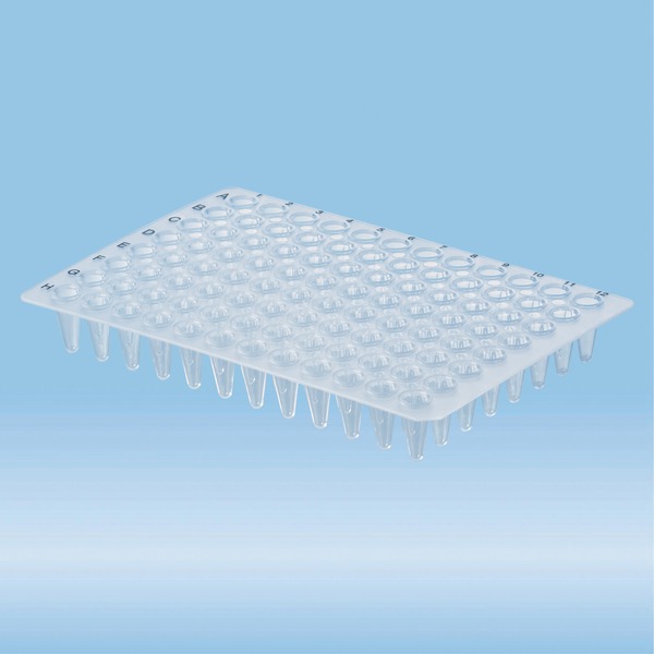 PCR plate without skirt, 96 well, transparent, Low Profile, 100 µl, PCR ...