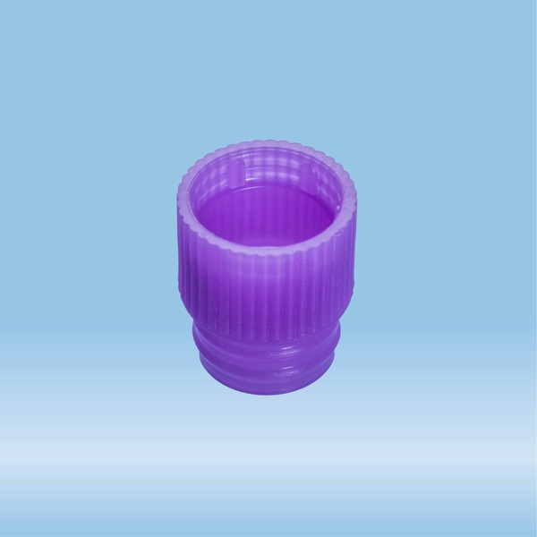 Push cap, violet, suitable for tubes Ø 13 mm | Caps | Reagent and ...