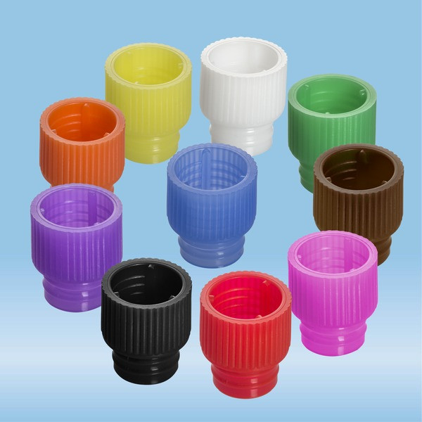 Push cap, colour mix, suitable for tubes Ø 12 mm | Caps | Reagent and ...
