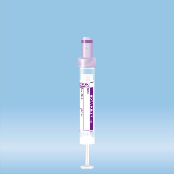 S-Monovette® EDTA K3E, 2.7 ml, cap violet, (LxØ): 66 x 11 mm, with ...