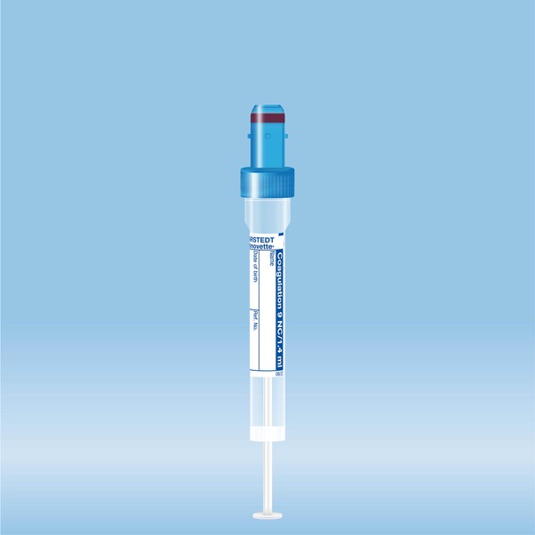 S-Monovette® Citrate 3.2%, 1.4 ml, cap blue, (LxØ): 66 x 8 mm, with ...