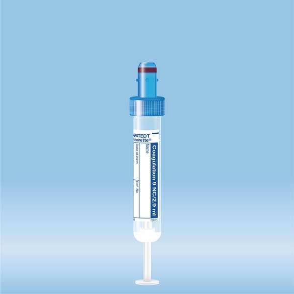 S-Monovette® Citrate 3.2%, 2.9 ml, Cap blue, (LxØ): 65 x 13 mm, with ...