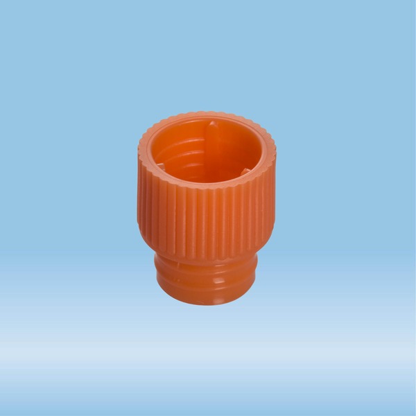 Push cap, orange, suitable for tubes Ø 12 mm | Caps | Reagent and ...