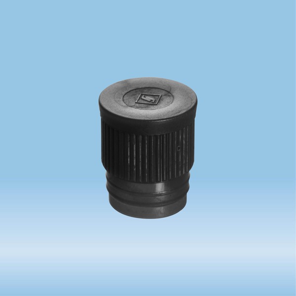 Push cap, black, suitable for tubes Ø 16-17 mm | Caps | Reagent and ...