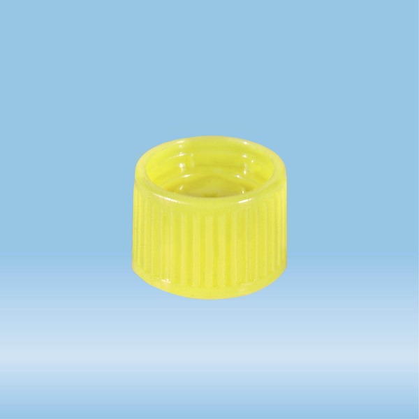 Screw cap, yellow, suitable for tubes Ø 15.3 mm | Caps | Reagent and ...