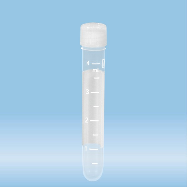 Screw cap tube, 4.5 ml, (LxØ): 75 x 12 mm, PP, with print | Tubes ...