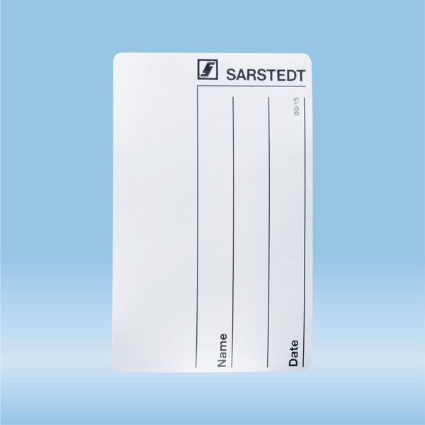 Adhesive label, (LxW): 62 x 40 mm, paper, white, Name + date ...